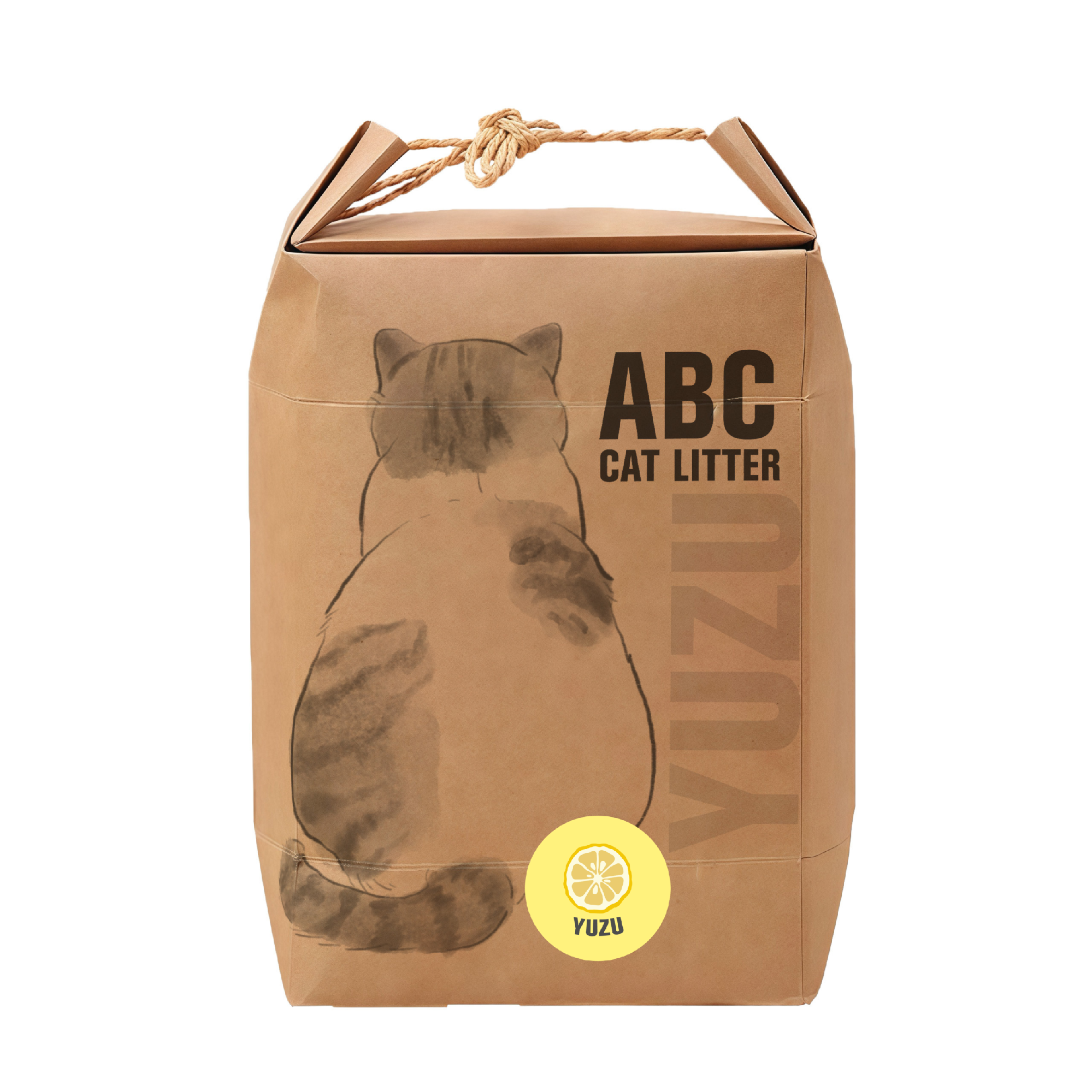 ABC Vegan Cat Litter Yuzu Scent Biodegradable Clumpable, Flushable 4kg ...